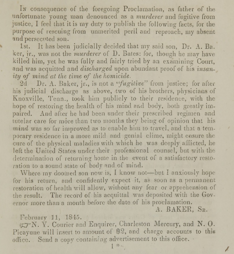 The Strange Case of Dr. Abner Baker, Jr. – Kentucky Historic Institutions
